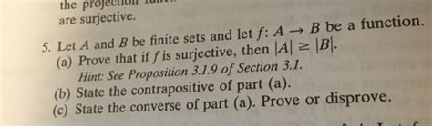 Solved The Projectlull Are Surjective 5 Let A And B Be