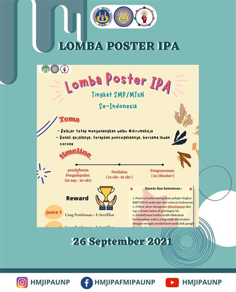 [lomba Poster Ipa Tingkat Smp Mts] Assalamualaikum Warahmatullahi Wabarakatuh Generasi Muda