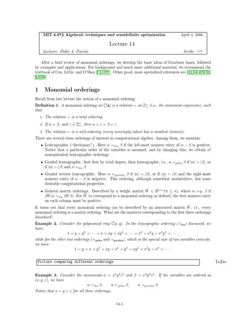 Lecture 14 Pdf Mathematics Linear Algebra