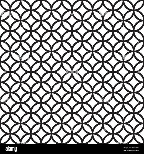 Seamless Intersecting Geometric Vintage Circle Pattern Stock Vector