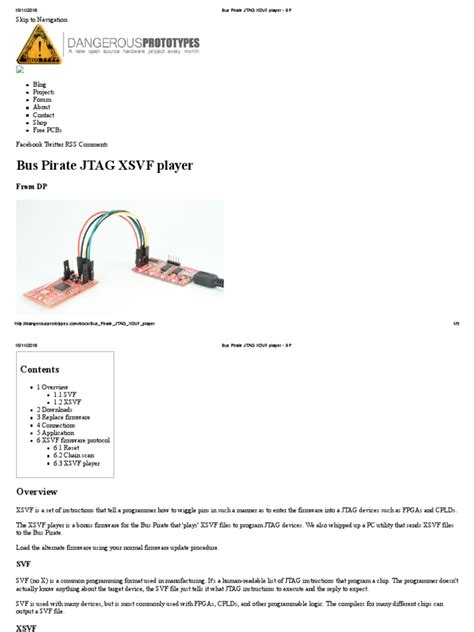 Bus Pirate Jtag Xsvf Player Dp Pdf Field Programmable Gate Array