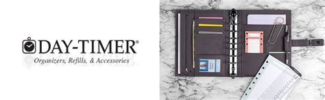 Amazon Com Day Timer Desk Size Multi Pocket Organizer X Page Size Black Cover