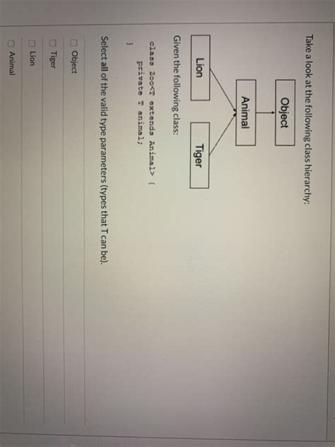 Solved Take A Look At The Following Class Hierarchy Object