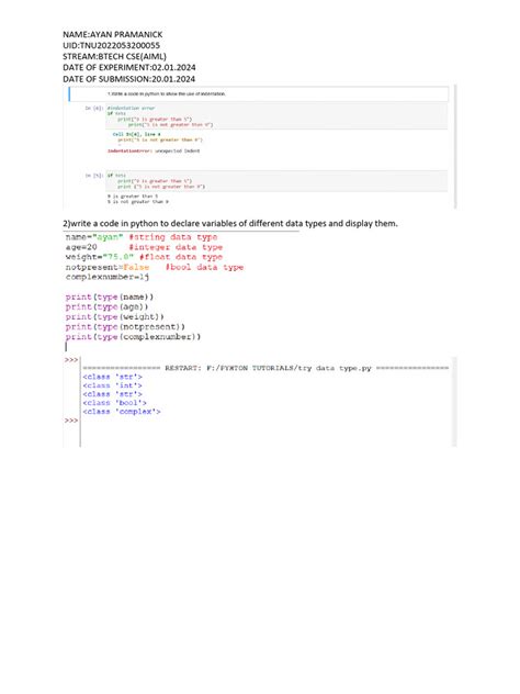 1 Assignment Basics Of Python Pdf
