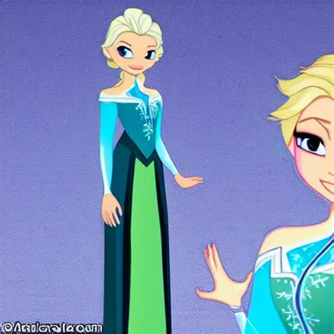 Elsa In The Style Of Aroma Sensei Stable Diffusion