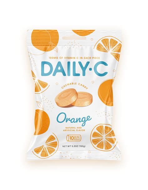 Daily C Chewable Vitamin C Orange Chewable Candy MG Of Vitamin C In Each Piece Brought To