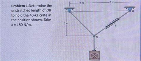 Solved Problem 1 Determine The Unstretched Length Of DB To Chegg Com