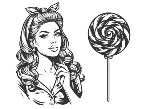 Girl With Skeleton Make Up Hand Drawn Royalty Free Vector