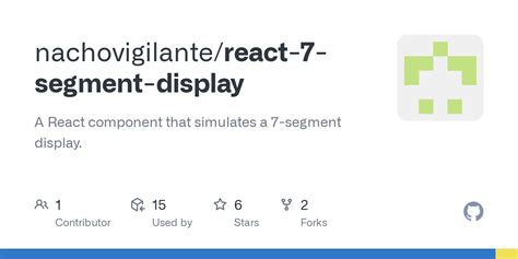github nachovigilante react 7 segment display a react component that