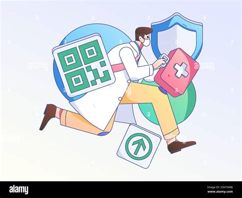 Green Code Doctor Epidemic Prevention And Anti Epidemic Flat Vector