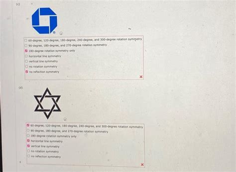 Solved Describe The Rotation And Reflection Symmetries In
