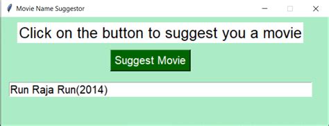 python tkinter random movie suggestions askpython