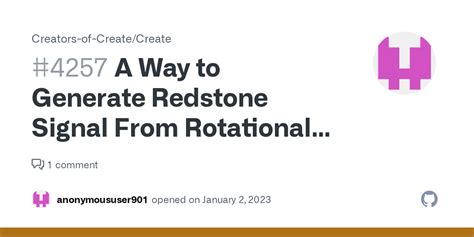 A Way To Generate Redstone Signal From Rotational Power · Issue 4257 · Creators Of Create