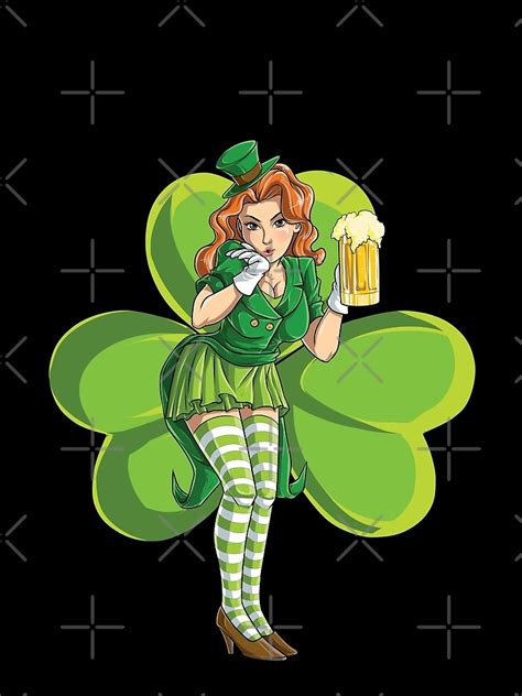 St Patricks Day Sexy Leprechaun T Shirt Redhead Women Graphic T Shirt By Liquegifts Redbubble