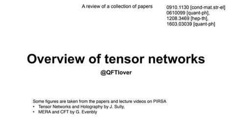 An Introduction To Tensor Networks Pdf Physics Science