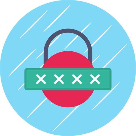 Security Password Flat Circle Icon Design 43863398 Vector Art At Vecteezy