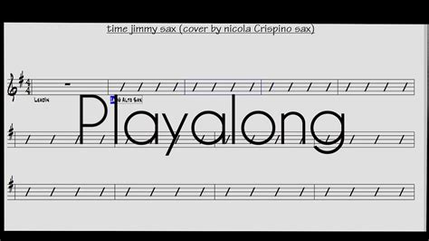 Time Jimmy Sax Sheet For Alto Backing Track Done For The First 1000