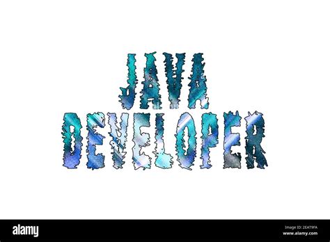 Java Developer Banner Poster And Sticker With Clipping Path Stock
