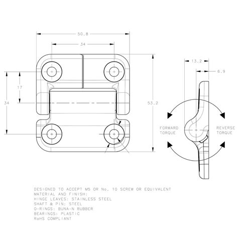 Torque Hinge 2 X 2 Boat Outfitters