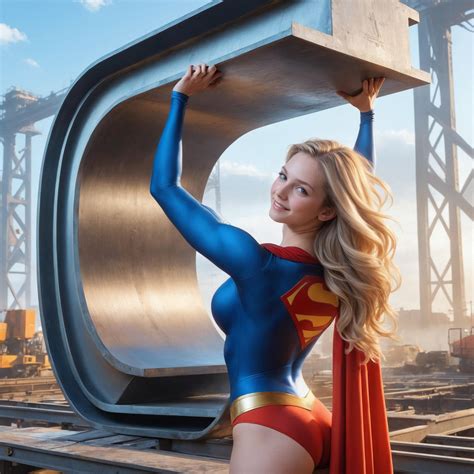 Supergirl Does Feel The Bending Steel 02 By Comingfromouterspace On Deviantart