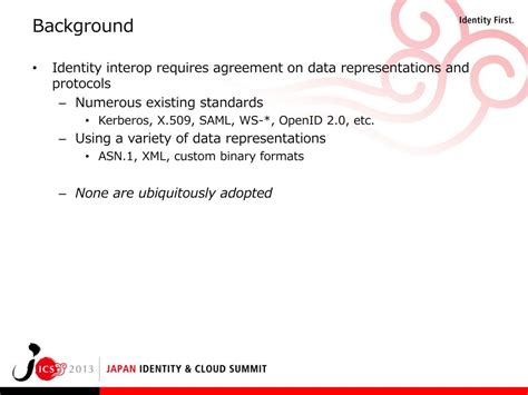 Ppt The Emerging Jsonrest Based Identity Protocol Suite Powerpoint