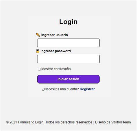Vaidrollteam Plantillas Y Dise Os De Login En Html Y Css