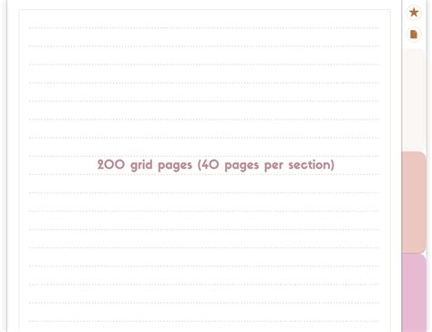 5 Subject Dotted Line Digital Notebook For Goodnotes Etsy