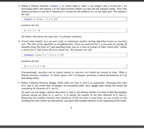 Solved 3 Define A Scheme Function Insert X 1 Which Takes