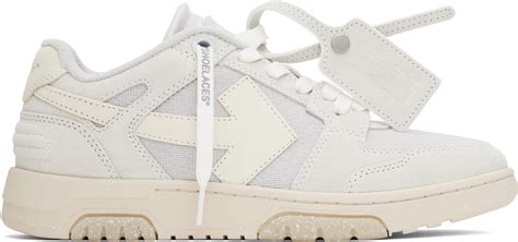 Off White Out Of Office Lace Up Sneakers In White Modesens