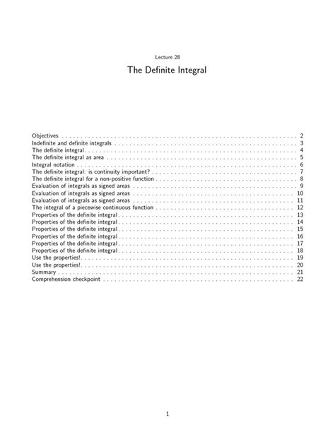 Integral Pdf Integral Mathematical Relations