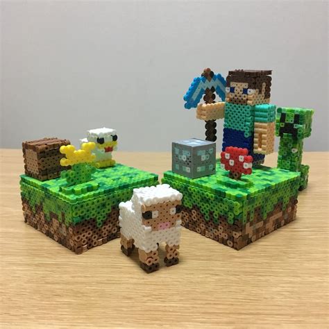 3d Perlerbeads アイロンビーズ Minecraft マイクラ ゾンビ 3dperlerbeadsお手軽頑固な立体アイロンビーズ
