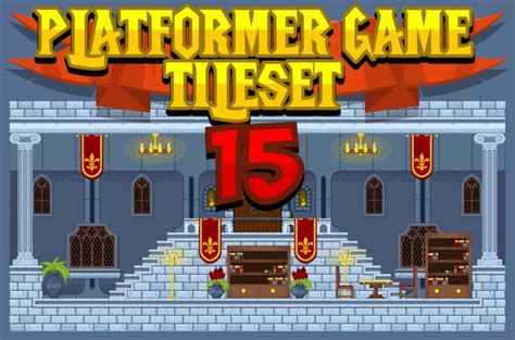 Platformer Game Tile Set 15 GameDev Market