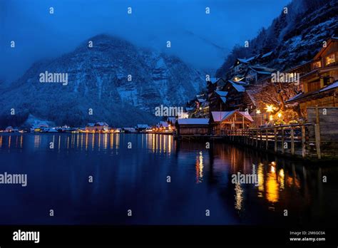 Beautiful Cityscape Of The Special City Hallstatt In Austria