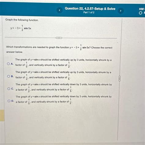 Solved Graph The Following Function Y−321sin5x Which