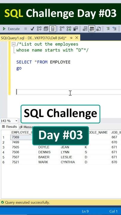 sql daily challenge 03 in telugu sql telugu tutorial sql shorts youtube