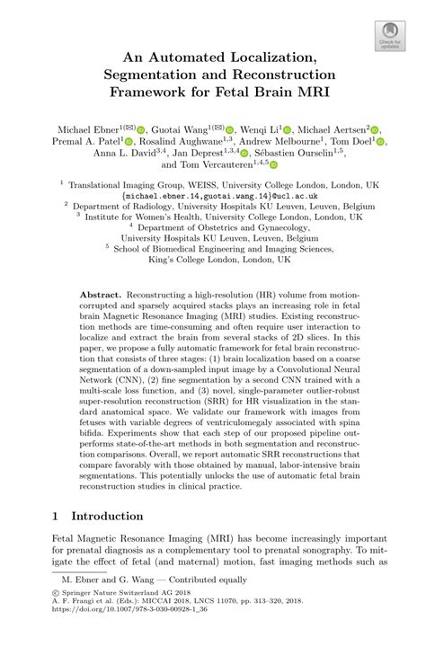 pdf an automated localization segmentation and reconstruction
