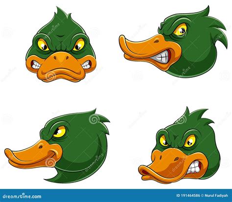 Duck Mascot Esport Logo Design Cartoon Vector