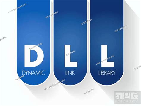 Dll Dynamic Link Library Acronym Technology Concept Background