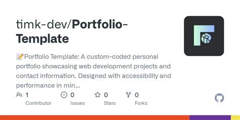 Github Timk Devportfolio Template 📝portfolio Template A Custom Coded Personal Portfolio