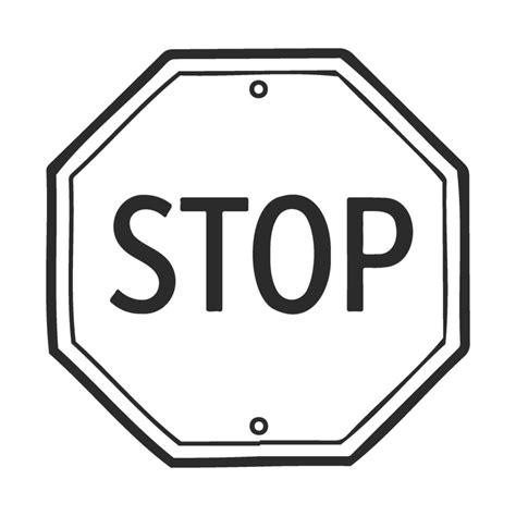 Black And White Stop Sign The Universal Traffic Signal