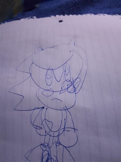 I Made A Drawing Of Sonic Blushing Rmoonpissing