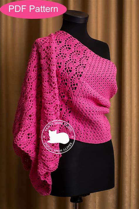 Rectangle Shawl Pattern Women Scarf Pattern Pdf Instant Download 1010a Etsy Shawl Crochet