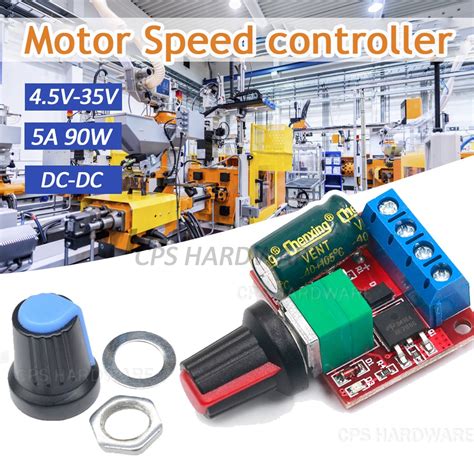 A W PWM V DC Motor Speed Controller Module DC DC V V Adjustable Speed Regulator