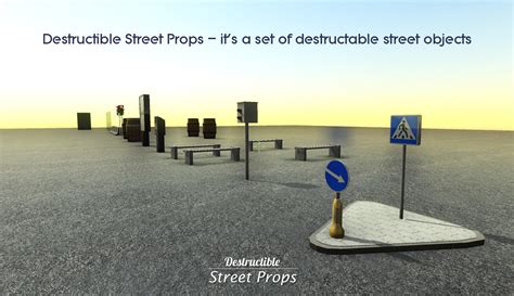 Gestlt 3d Models Store And Portfolio Destructible Street Props Unity And Unrealengine