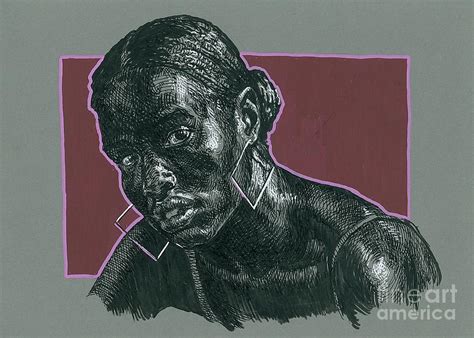 Black Woman Portrait Drawing By Katarzyna Gagol Fine Art America