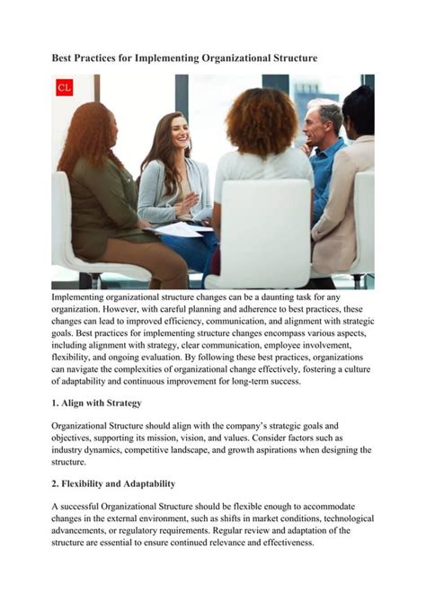 Understanding Organizational Structure Key Elements And Best Practices Pdf