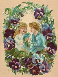 310 Victorian Postcards Pansies And Violets Ideas Pansies Vintage