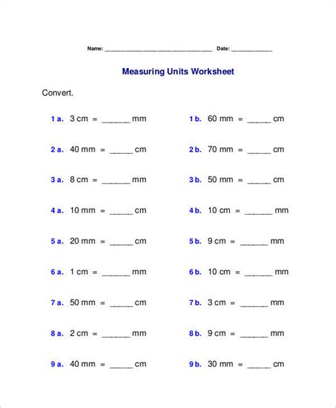 7 Metric Conversion Chart Examples To Download