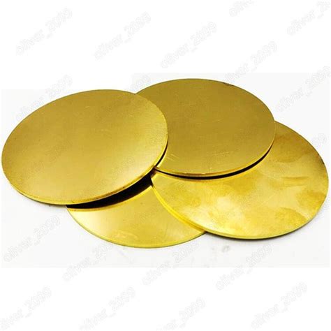Brass Metal Sheet Round Brass Sheet Solid Brass Disc Yellow Metal Select Size Ebay