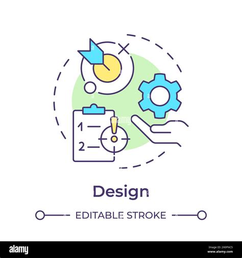 Business Processes Management Design Multi Color Concept Icon Stock